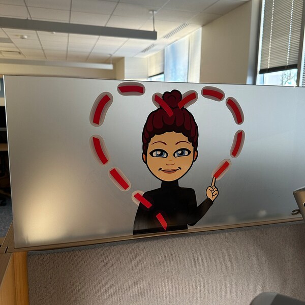 Color Static Cling Personalized Bitmoji Decal (repositionable and ...