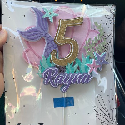 Mermaid Cake Topper Little Mermaid Cake Topper Under the Sea Cake ...