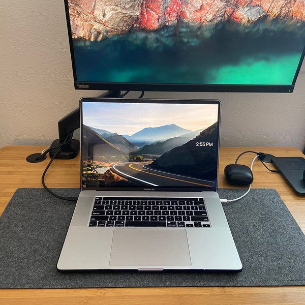 Gray Desk Pad/ Felt Mat / Laptop Mat / Desk Mat / Different Sizes Mat ...