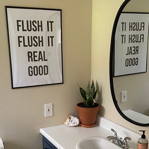 Flush It Real Good Printable Art Printable Quote Bathroom | Etsy