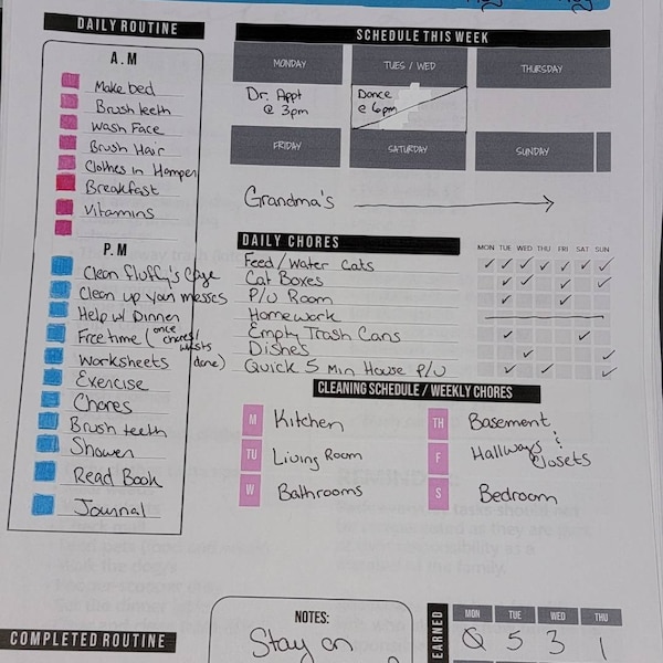The Ultimate Responsibility Chart! Printable Editable | for Daily ...