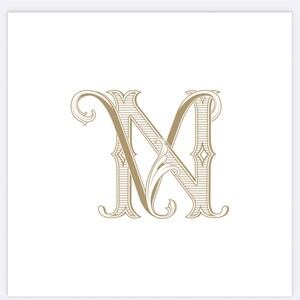 Made-to-order, 2-letter Monogram A Digital Monogram Assembled From Our ...