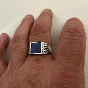 Men Onyx Rings/ Squircle Onyx Ring/ Black Onyx Signet/ Silver Onyx Men ...