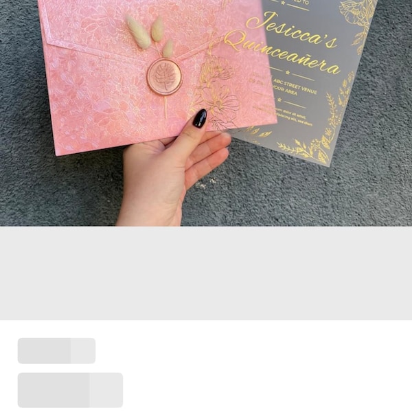 Folded Wedding Invitation, Cream Envelope, Heart Pattern Wedding ...