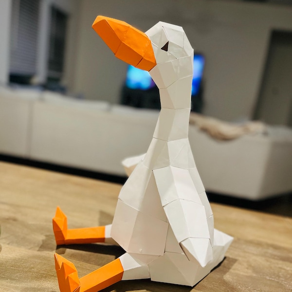 3D Goose Papercraft Template, Children's Room Decor (PDF, SVG) - Etsy