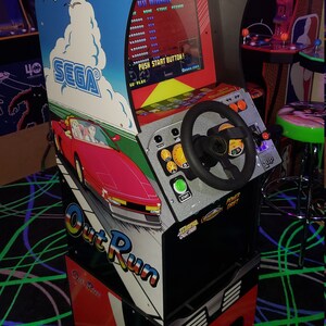 Arcade1up Cabinet Graphics Outrun Out Run Steering Wheel Graphic ...