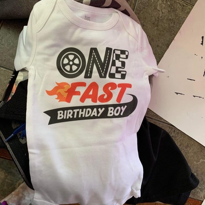 One Fast Birthday Boy 1st Race Car Shirt, Racecar Birthday Shirt ...