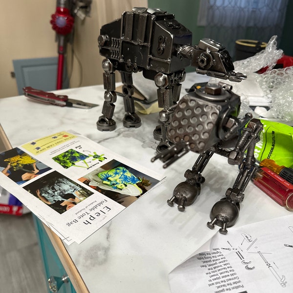 Excavator Scrap Metal Sculpture, Backhoe Tractor Loader Scrap Metal ...