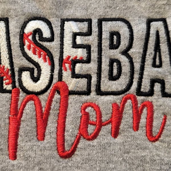Baseball Mama Embroidery Design 5 Sizes, Baseball Embroidery Design ...