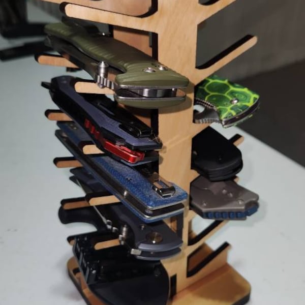 EDC Knife MEGA Double Rack Storage Display for Pocketknives, Blade ...