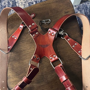 Karig Leather Dual Camera Harness in Full Grain Water - Etsy