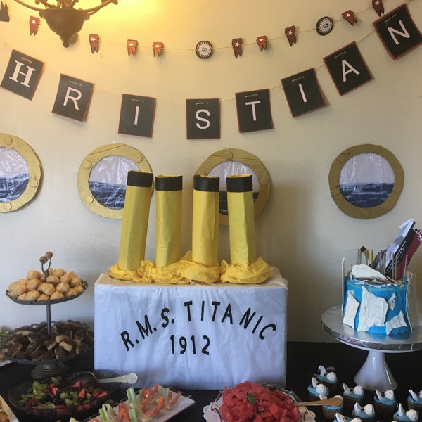 Boys Birthday Party Titanic Party Decorations Vintage Titanic Party ...