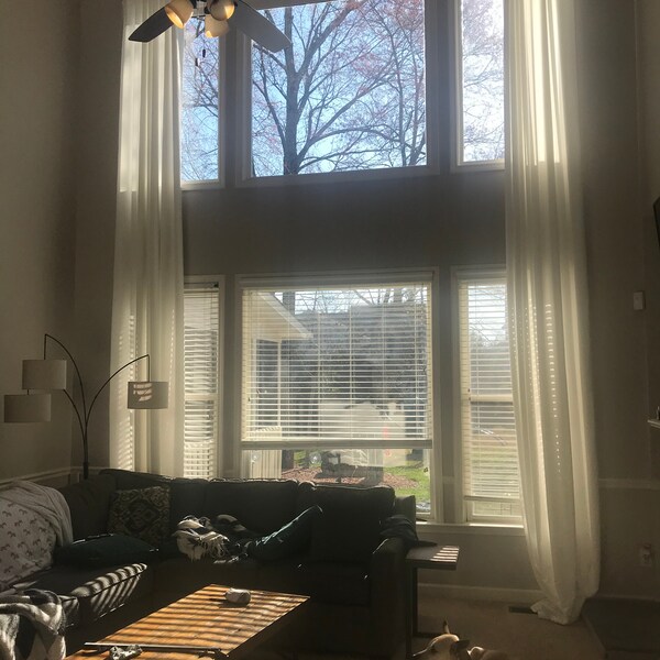 Extra Long Faux Velvet Curtain (1 Panel) With Grommet Top 8-24 Ft Long ...