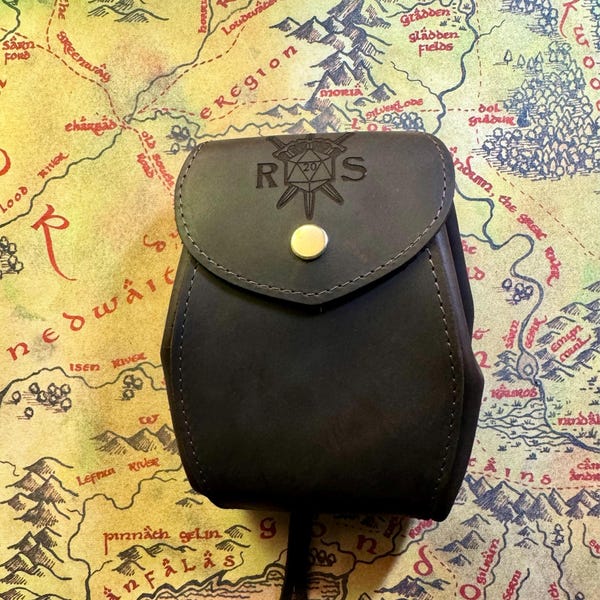 Unique Leather Dice Bag for Dungenons and Dragons Players, Personalized ...