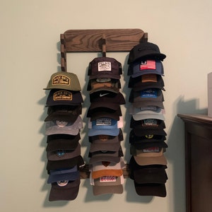 20 Cap Solid Oak Rack Made to Order Free Shipping USA - Etsy