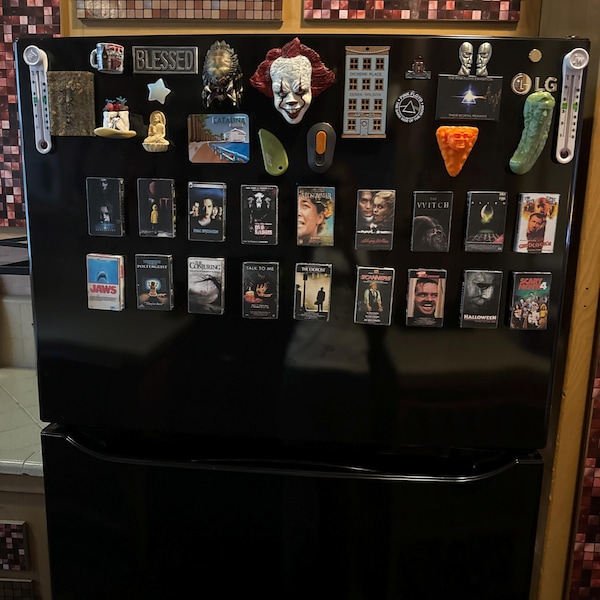 Retro VHS Mini Refrigerator Magnets Modern Recent Horror Movies Classic ...