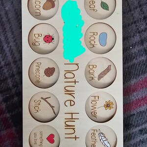 Nature Hunt Board Montessori Scavenger Hunt Personalized Nature ...