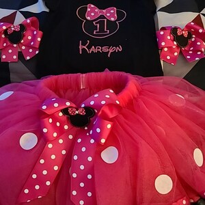 Personalized Minnie Mouse Birthday Tutu Outfit With Matching | Etsy