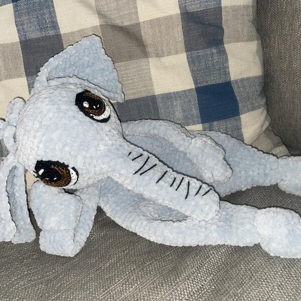 Pattern Crochet Animal, Baby Elephant Comforter, Crochet Snuggler Toys ...