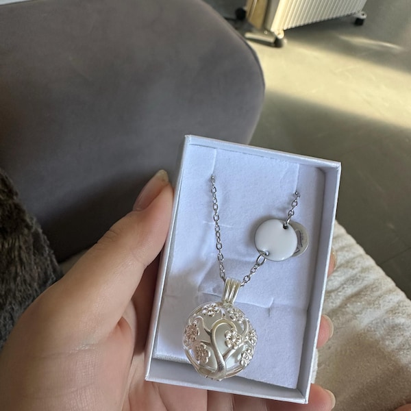 Gold Pregnancy Bola, Tree of Life, Angel Medallion, Gold-plated Steel ...