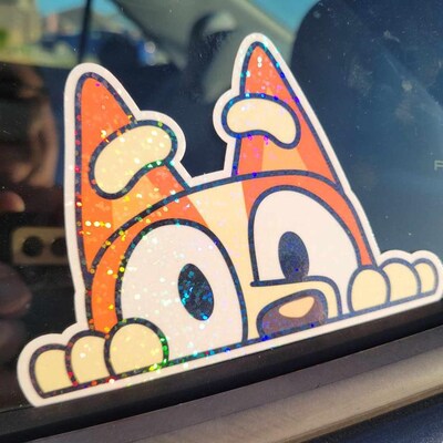 Bluey Friends Holographic Sticker Water Resistant Sticker Water Bottle ...