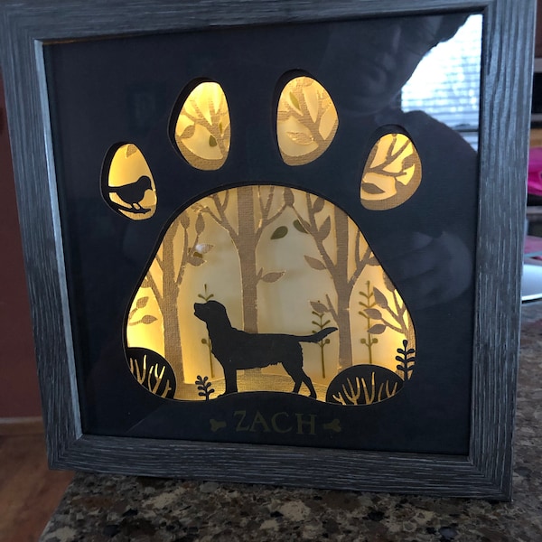 Labrador Dog Shadow Box SVG, 3d Papercut SVG, Layered Paper Art ...