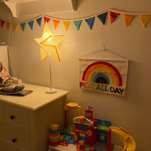 Single Letter Mini Banner, Wall Hanging, in Your Choice of Fabric or ...