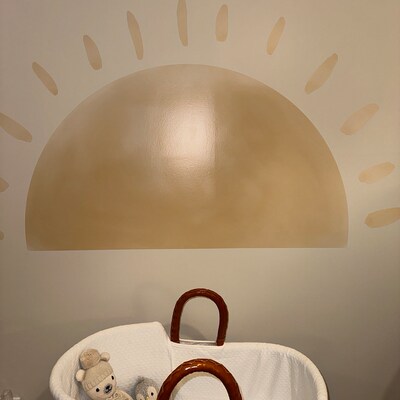 Large Sun Removable Wall Decal / Oversized Sun Decal / Watercolor Sun ...