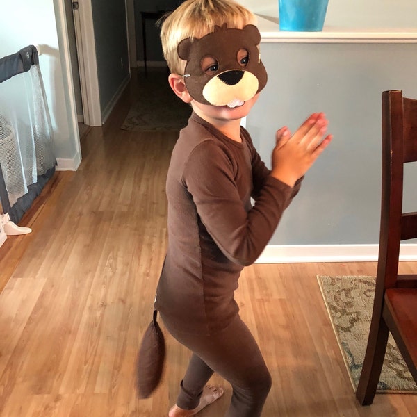 Beaver Woodland Animal Mask, Children's Mask, Adult Halloween Costume ...