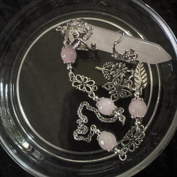 Luna Moth Pendulum Divination Tool, Opalite Crystal Pendulum, Scrying ...