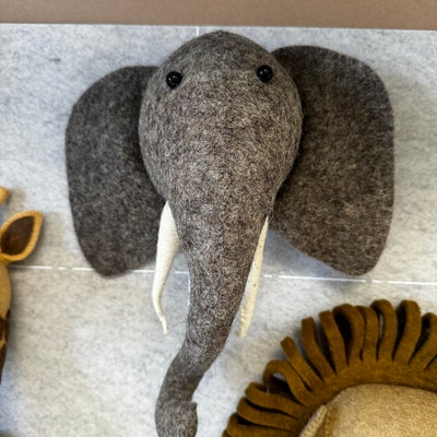 Felt Donkey Head Stuffed Donkey Head Kids Room Head Kids Animal Head ...