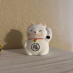 Ceramic Lucky Cat Set Lucky Cats for Luck Happiness Wealth - Etsy