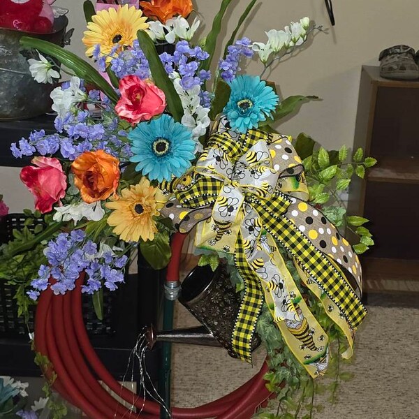 Pink Rustic Wreath Bow - Easter Wreath Bow, Spring Rustic Bow ...