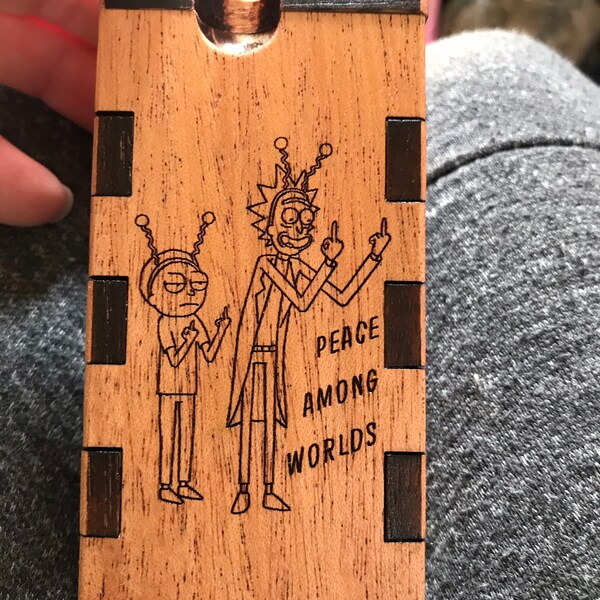 Rick & Morty,dugout One Hitter Box,stash Box,pot Box.peace Among Worlds ...