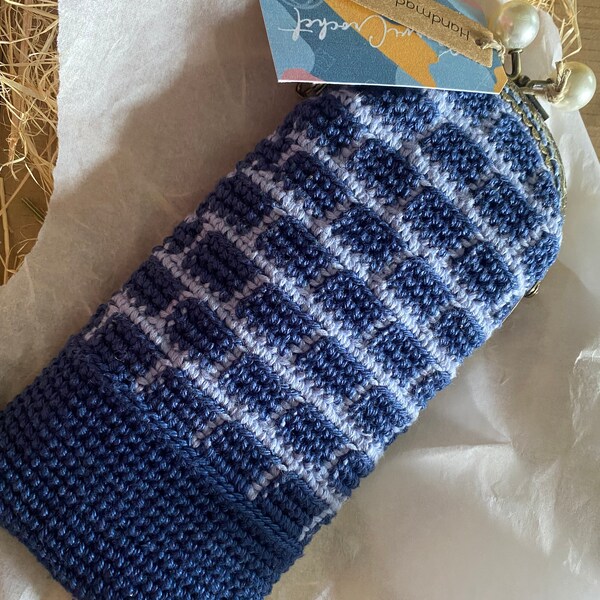 Granny Square Coin Purse, Kiss Lock Frame Wallet, Crochet Coin Purse ...