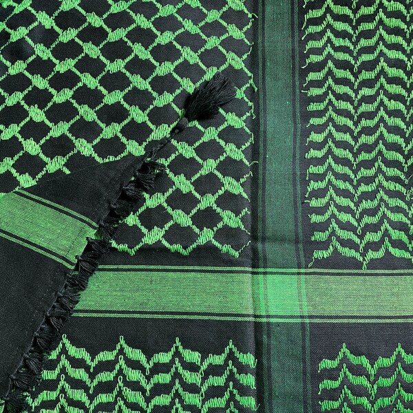Original Palestinian Keffiyeh Jordanian Hatta Black and White Koofiya ...