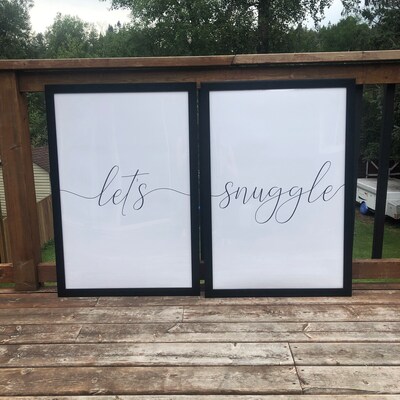 Bedroom Wall Decor,let's Snuggle Sign,printable Wall Art,bedroom Signs ...