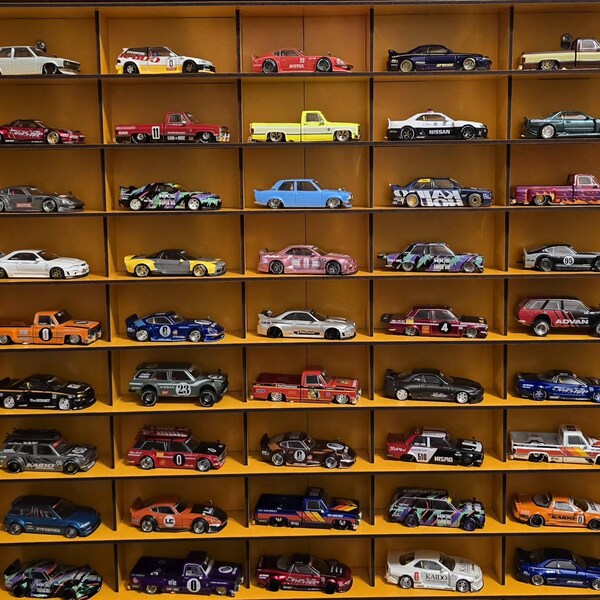 Red Toy Car Storage for 100 Cars, Wall Mounted Car Rack/shelf, Matchbox ...