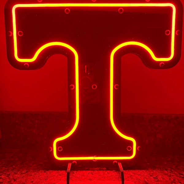 University of Tennessee Vols Power T Neon LED Light Art - Etsy