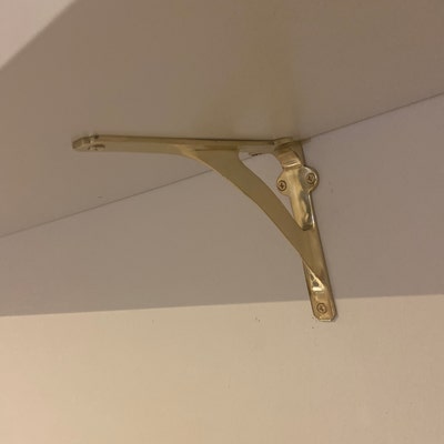 Unlacquered Brass Classic Shelf Brackets Polished Solid Cast Brass ...