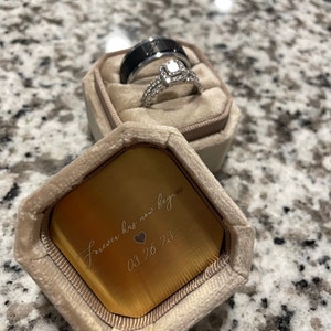 Personalized Velvet Ring Box Monogram Ring Box Ring Box - Etsy