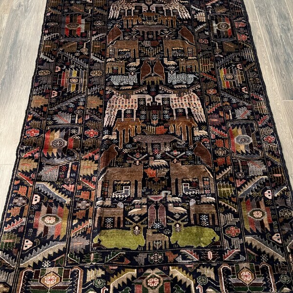 4x3 Gorgeous Turkish Mamluk Area Rug/ Afghan Handmade Plush Wool Rug ...