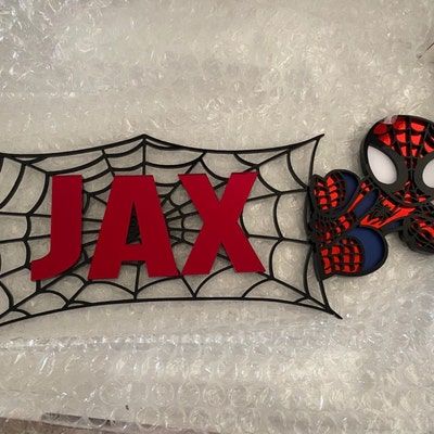 Spiderman Wall Plaque Spiderman Door Plaque Spiderman Name Sign ...