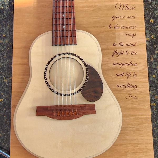 Instant Download | Laser Ready Guitar SVG | Plato Music Quote | Layered ...