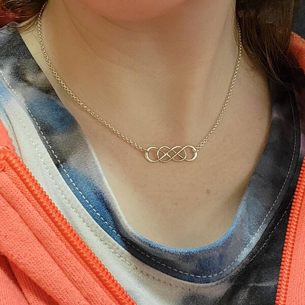 Infinity Symbol Necklace in Sterling Silver, Sturdy, Infinity Necklace ...