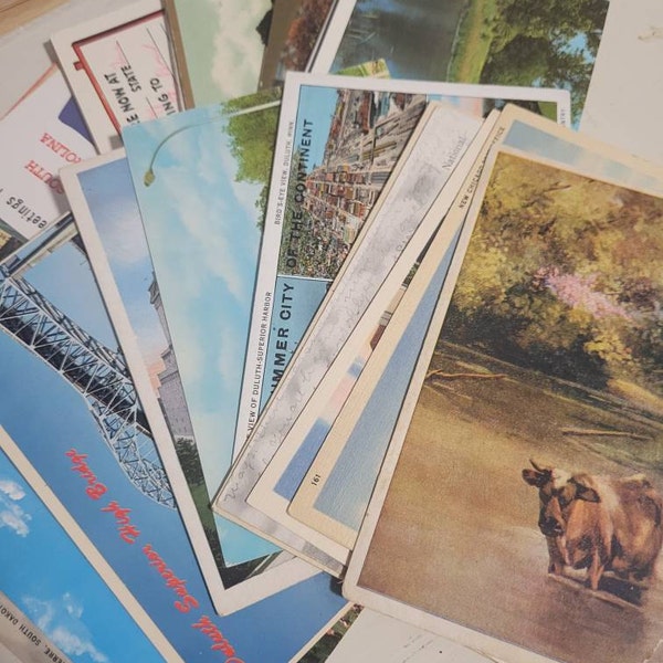 25 Antique and Vintage Postcards - Random Lot From the 1920s Through ...