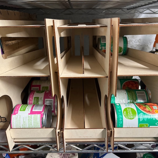 Digital EPS SVG of Rotating Can Rack for Makers and DIY. Laser Cut File ...