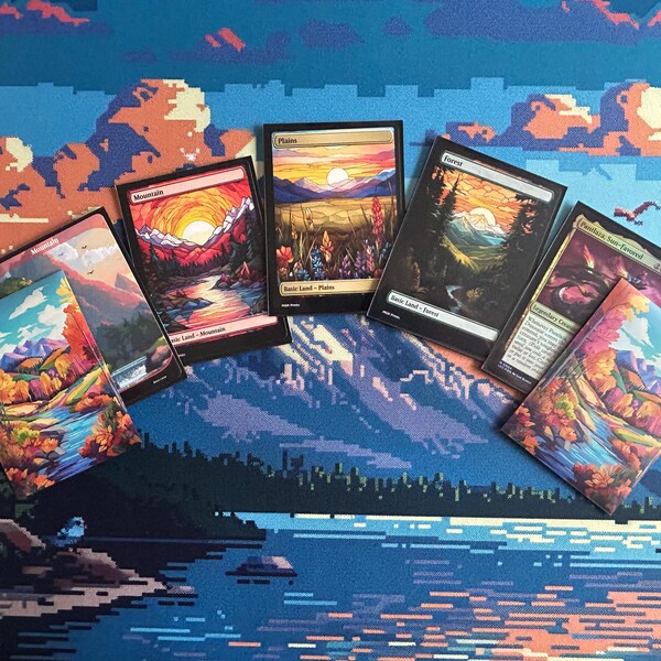 Scenic Art Trees and Sun Playmat High Quality and Detailed Art Playmat ...