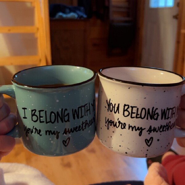 His and Hers Engagement Mugs, His and Her Mug Set, Love Mug, Valentine ...