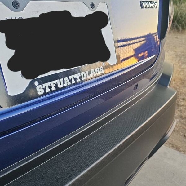 Ultra Slim Subuwu Subaru Anime Peeking Cat Metal License Plate Frame ...